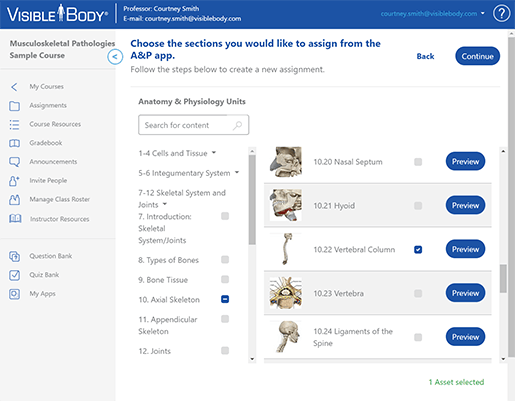 How to Integrate Anatomy and Pathology Content Using Courseware